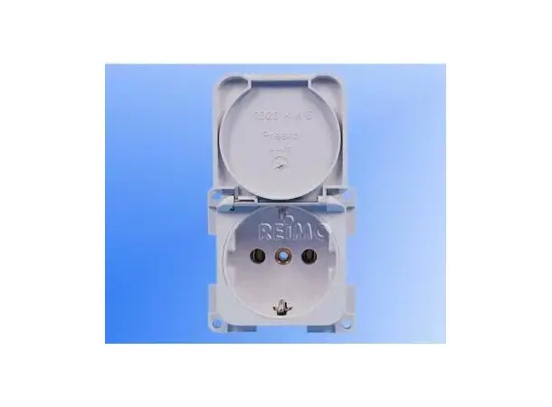 Innfelt stikkontakt 230V lysegrå - Caravan.no AS