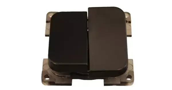 Lysbryter dobbel C-Line u/ramme svart 50x50mm - Caravan.no AS